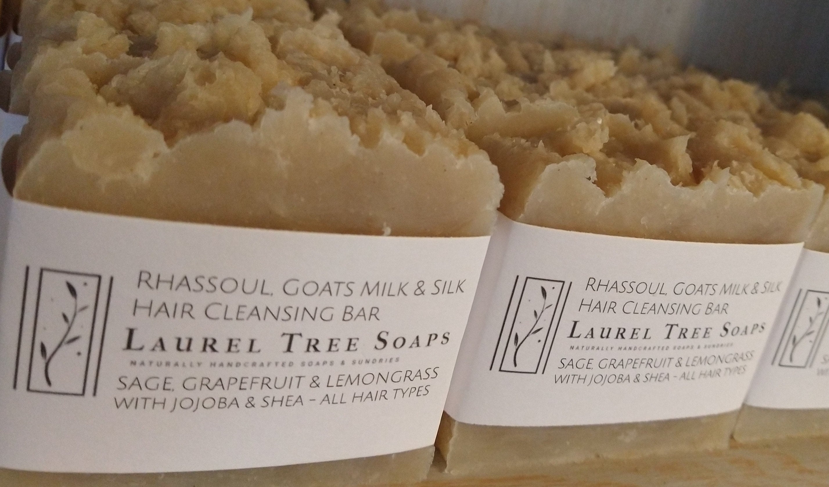 Rhassoul & Goat Milk Hair Cleansing Bar | Laurel Tree Soaps