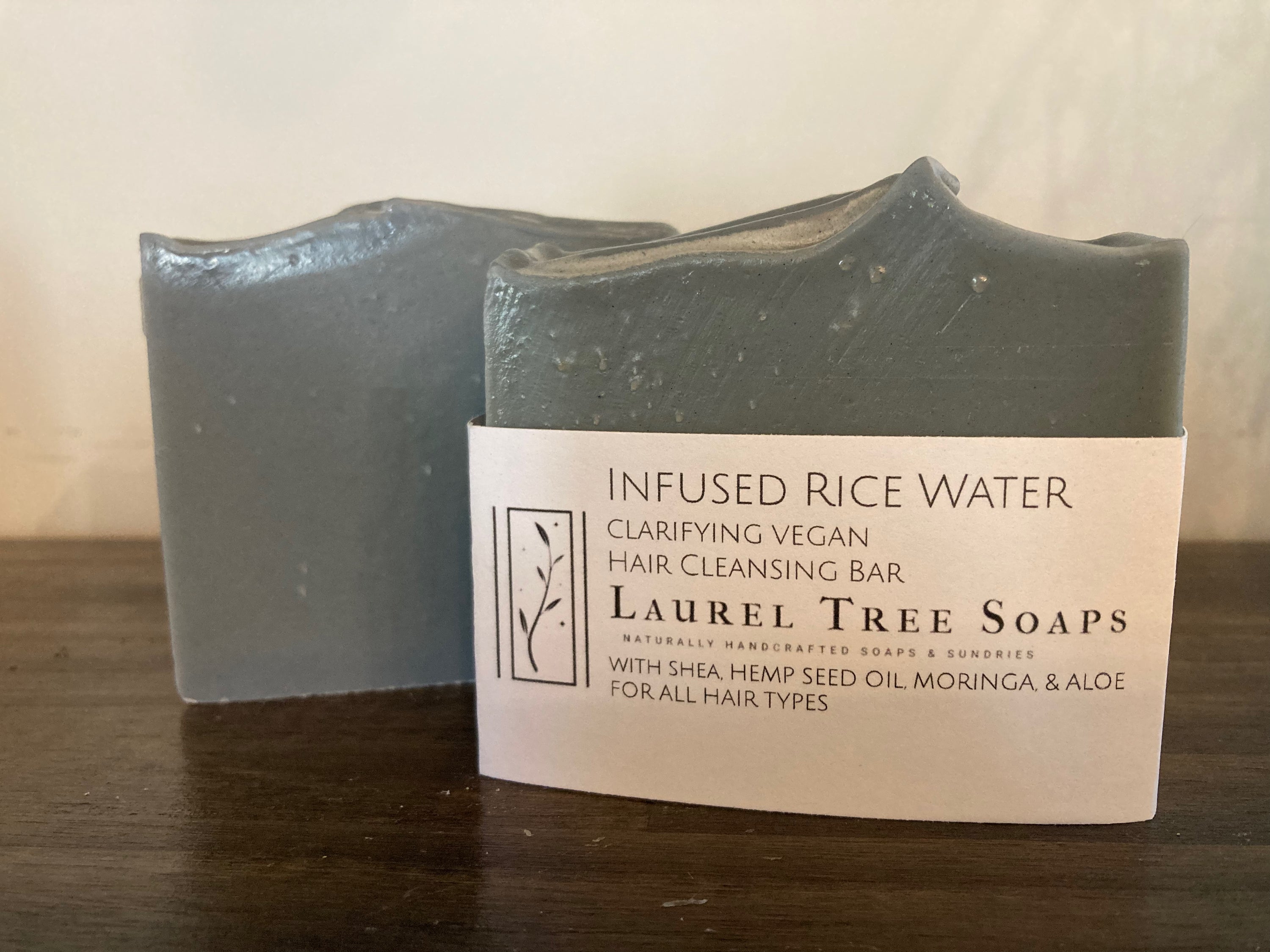 Infused Rice Water Clarifying Vegan Hair Cleansing Bar | Laurel Tree Soaps