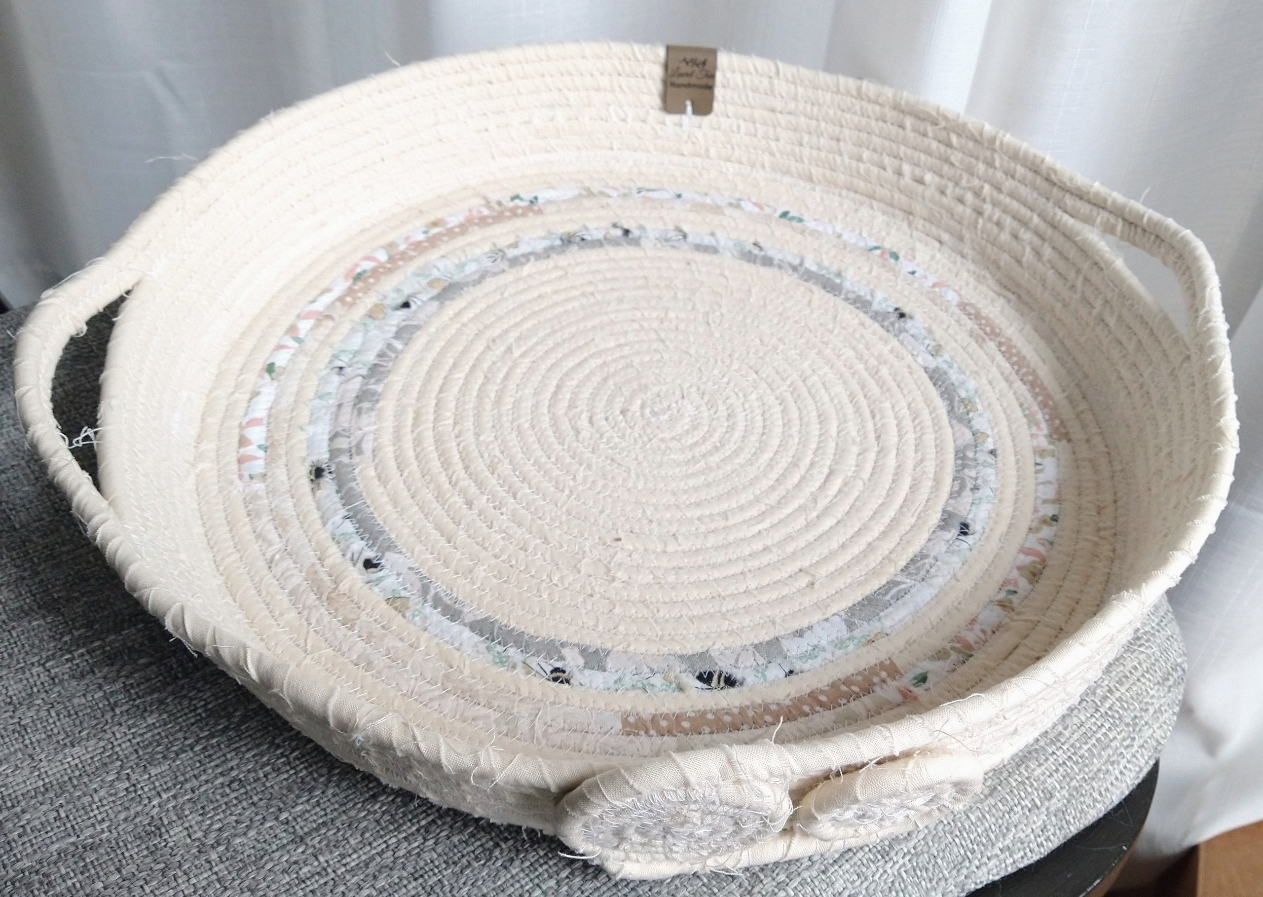 XL Handmade Natural Fiber Decorative Table Tray | Laurel Tree Soaps